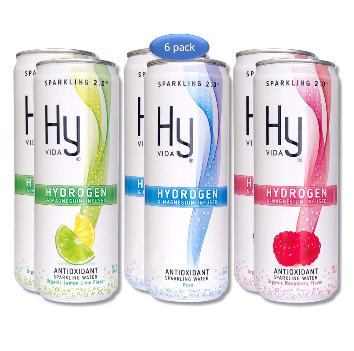 HyVIDA Hydrogen Infused Sparkling Water Beverage – Organically Flavored ...