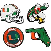 Amazon.com: Football Shoe Charms Sport Team 4PCS Shoes Charms for Croc ...