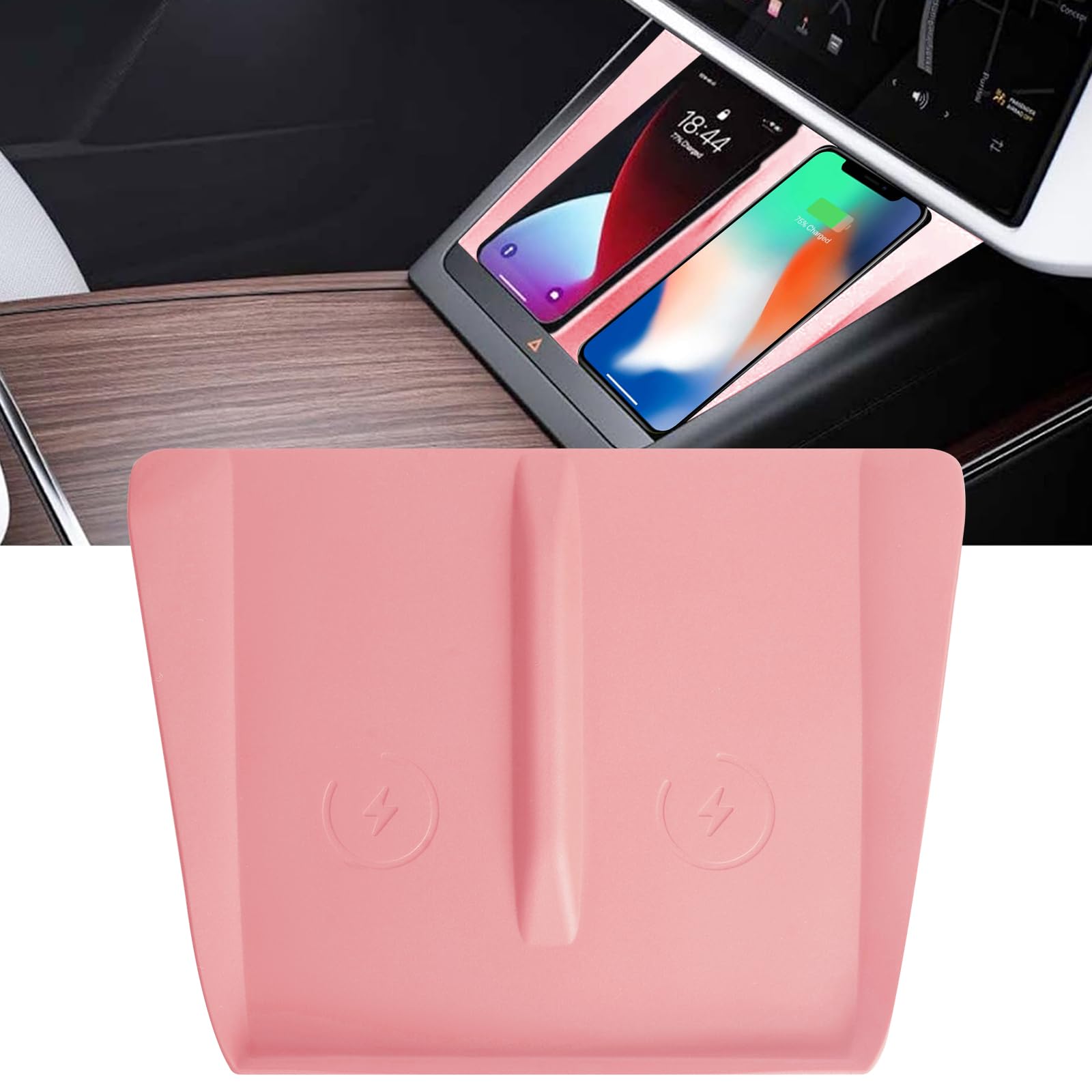 ONKENTET Center Console Wireless Charging Silicone Mat Compatible with ...