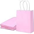 Amazon.com: SUNCOLOR 25 Pieces 6" Mini Goodie Bags Small Pink Gift Bags ...