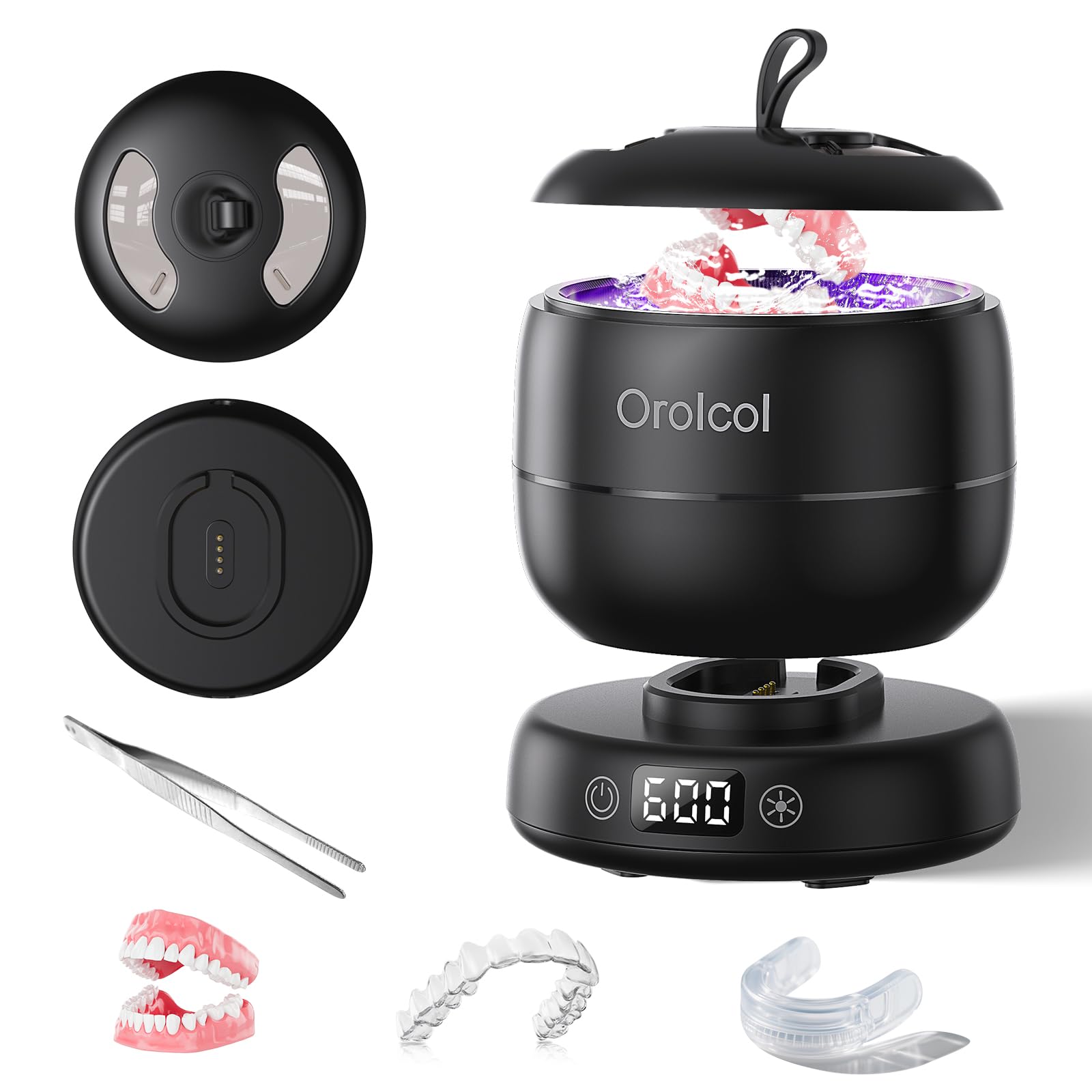 Ultrasonic Retainer Cleaner for Invisalign Portable Waterproof Mouth ...