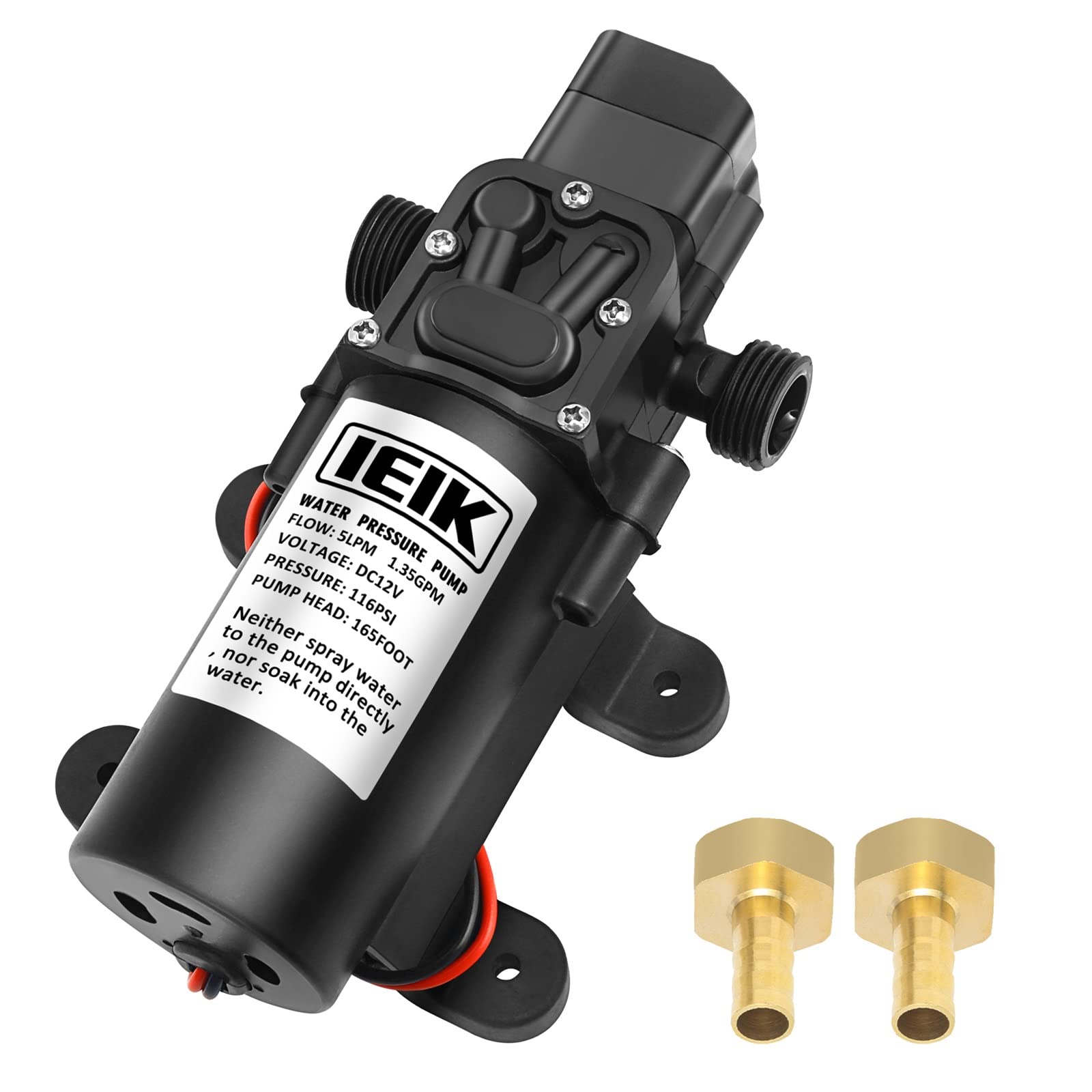 IEIK Water Pressure Diaphragm Pump DC 12V Pressure Switch Sprayer Pump ...