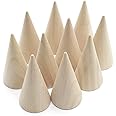 Amazon.com: AUEAR, 10 Pcs Wood Cone Ring Holder Finger Jewelry Display ...