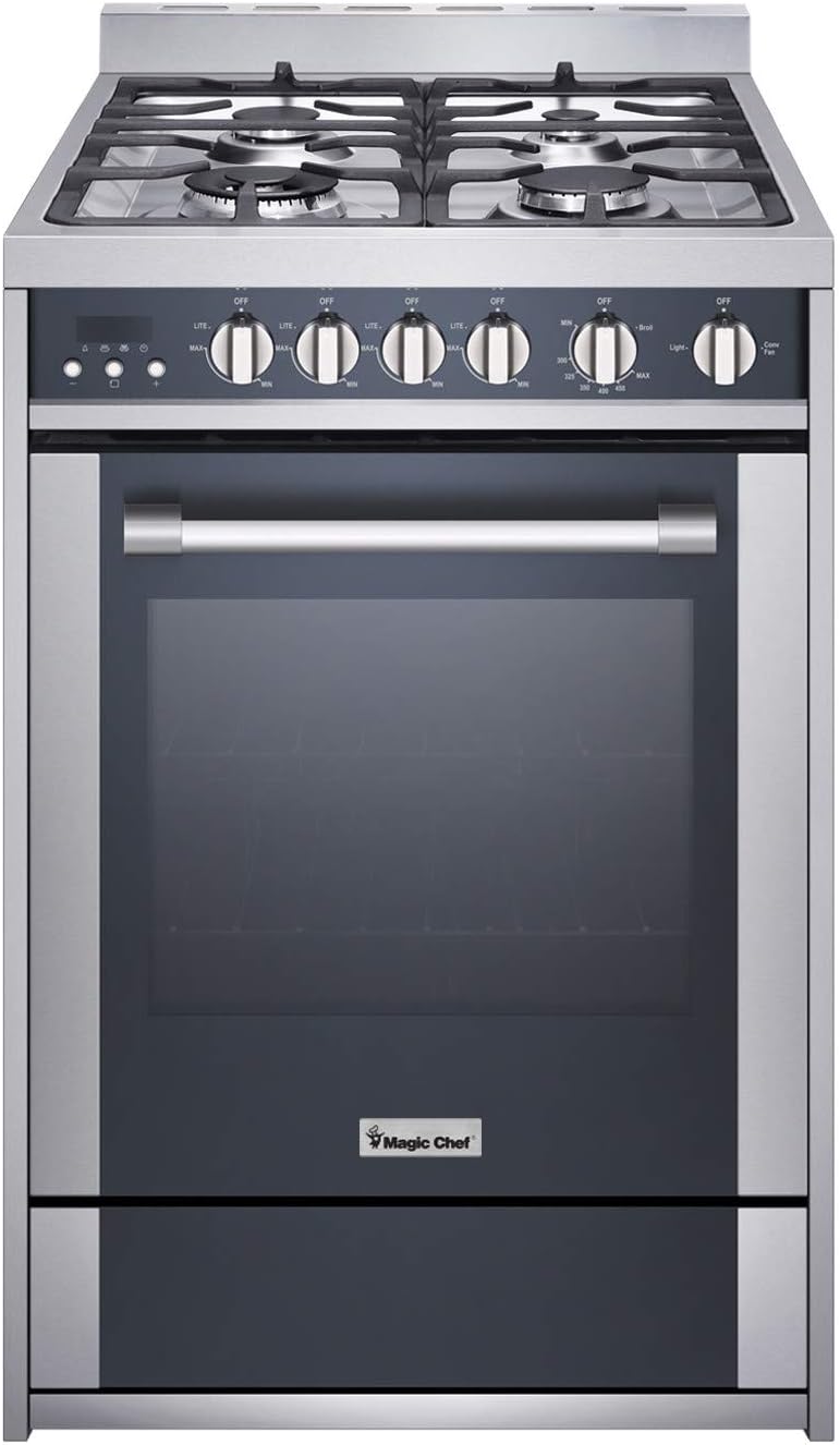 Amazon.com: Magic Chef Freestanding Oven MCSRG24S 24" 2.7 cu. ft. Gas ...