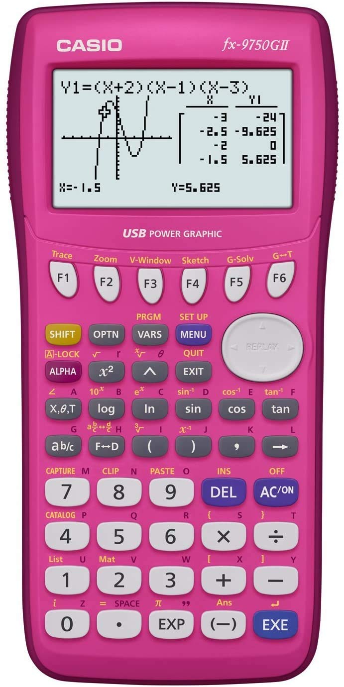 Casio Fx 9750GII Graphing Calculator Pink FX9750GII PK Buy Online