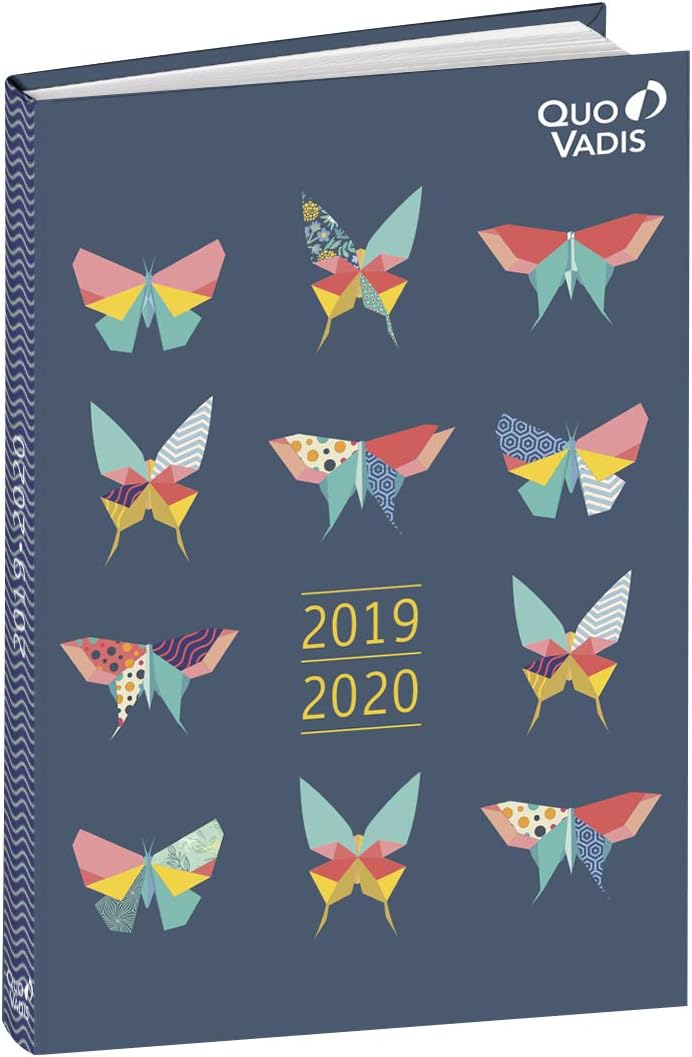 Butterfly School Diary 1 Day/Page 2019-2020, 12 x 17 cm, Butterfly ...