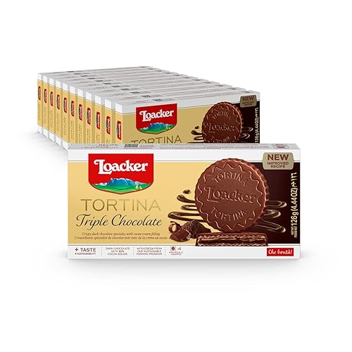 Loacker Tortina Triple Chocolate - Individually Wrapped Premium Dark ...