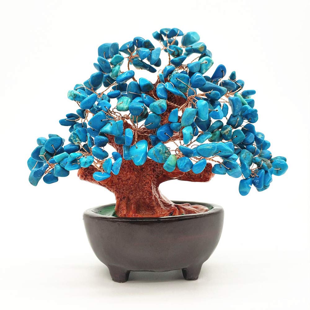 Colorsheng 7 Inch Quartz Crystal Money Tree Bonsai Feng Shui Gem ...
