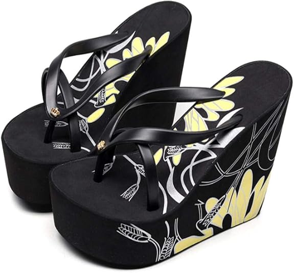 ZY&FC Chanclas De Tacón De Cuña Zapatillas De Mujer De Tacón Alto ...