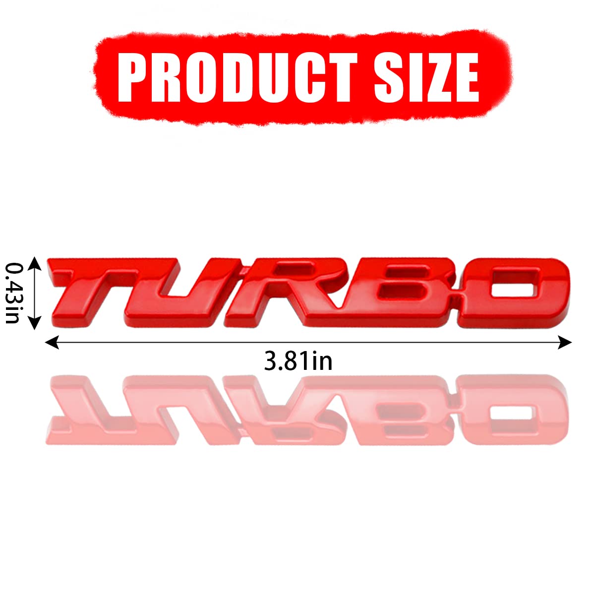 Mua Turbo Car Emblem, 2 PCS 3D Metal Turbo Badge for Auto Side Body ...