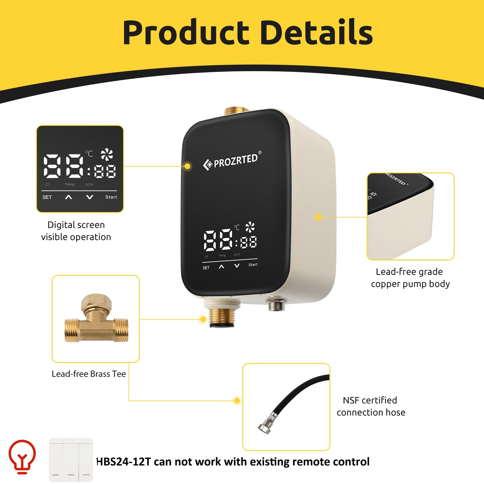 Mua Digital Smart Instant Hot Water Recirculating Pump Kit with Built ...