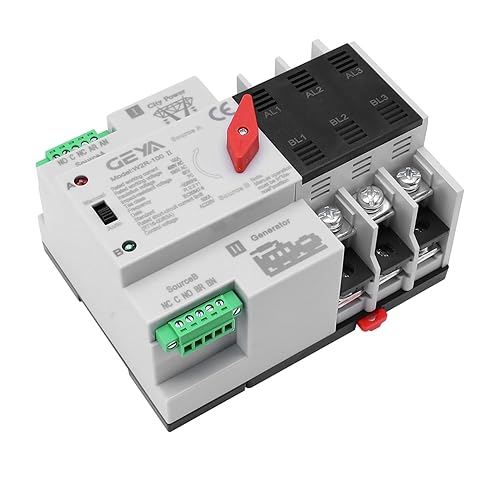 GAEYAELE Automatic Transfer Switch Three Phase ATS 100A 220V Power ...