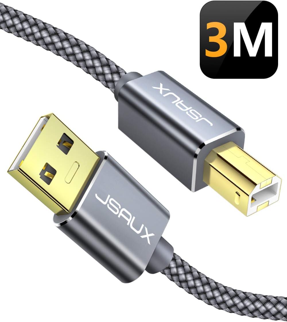 JSAUX USB Druckerkabel 3M Scanner Kabel USB A auf USB B: Amazon.de ...