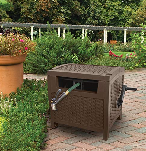 Water Hose Suncast 175 Ft. Wicker Style Resin Hose Hideaway With Hose ...