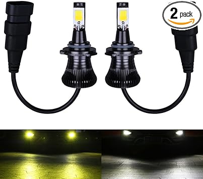 LED 30W H7 Yellow 3000K Two Bulbs Head Light High Beam Replacement Show ...