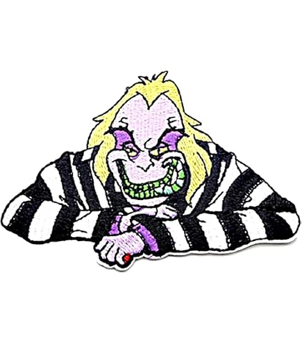 Beatle Juice Beetlejuice Character 4 Inches Wide Embroidered Patch ...