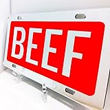 Amazon.com: Beef License Plate - Beef Farmer Car Tag - It's What's for ...
