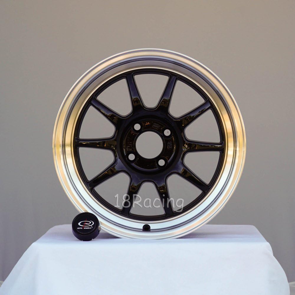 Amazon.com: 4 PCS ROTA GT3 16X7 PCD:4X100 OFFSET:40 HB67.1 BLACK WITH ...
