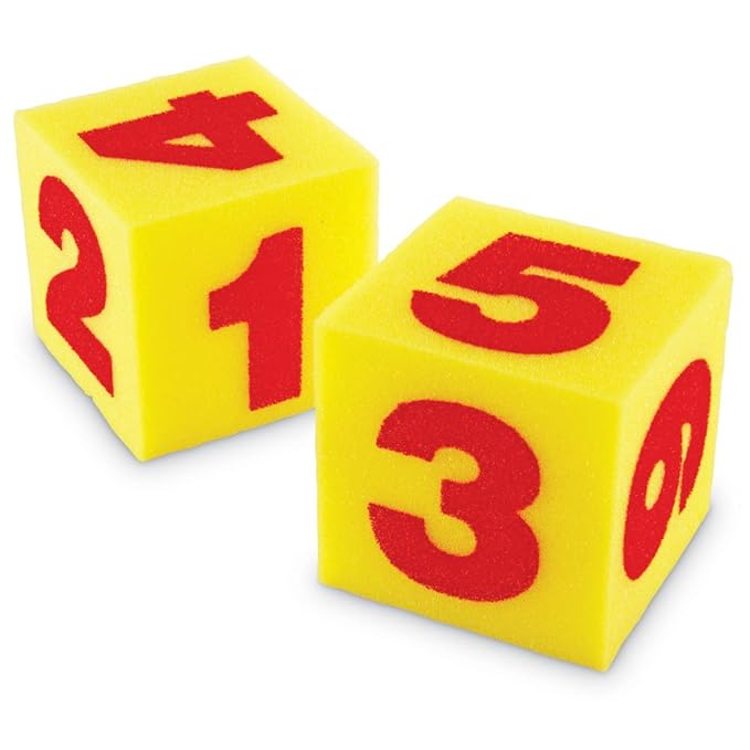 Learning Resources Giant Soft Numeral Cubes (Set of 2): Amazon.co.uk ...