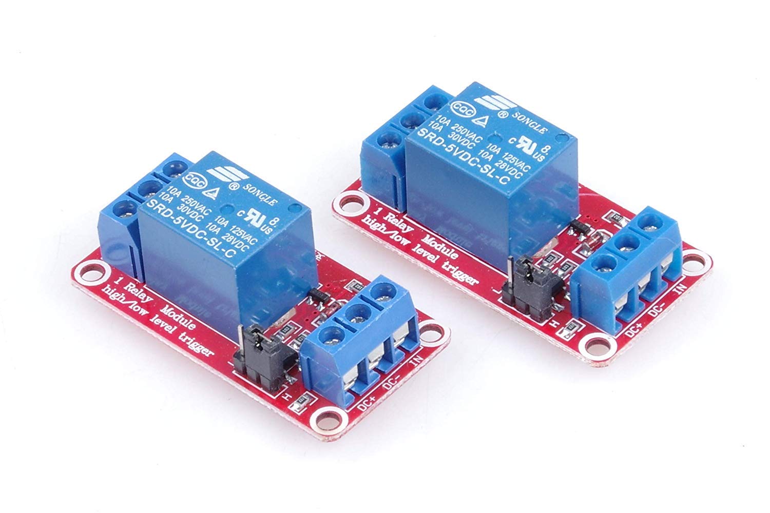 HiLetgo 2pcs 5V 1 Channel Relay Module With OPTO Isolation Support High ...