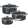 Amazon.com: Induction Cookware Set 6-Piece, Stackable Kitchen Cooking ...