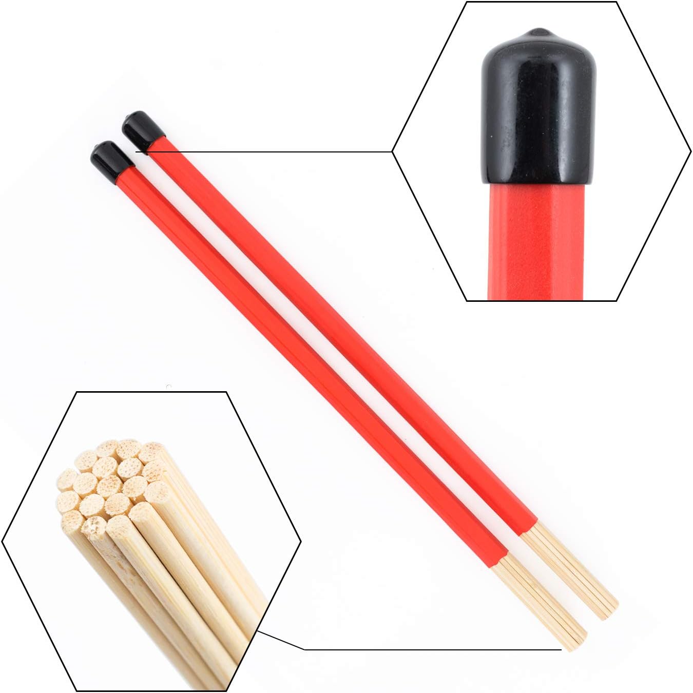 EastRock Drum Sticks Set included 5A Maple Wood Drum Sticks, Drum Wire ...
