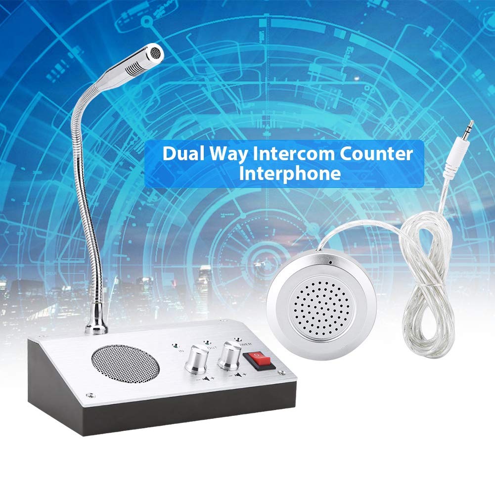 Intercom Dual Way System,Mic Speaker Window Counter Drive Thru Speaker ...
