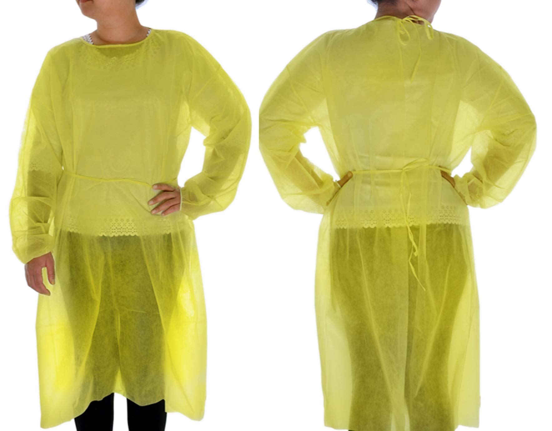 Mua Dealmed Yellow Isolation Gown – 10 Count of Disposable Medical ...