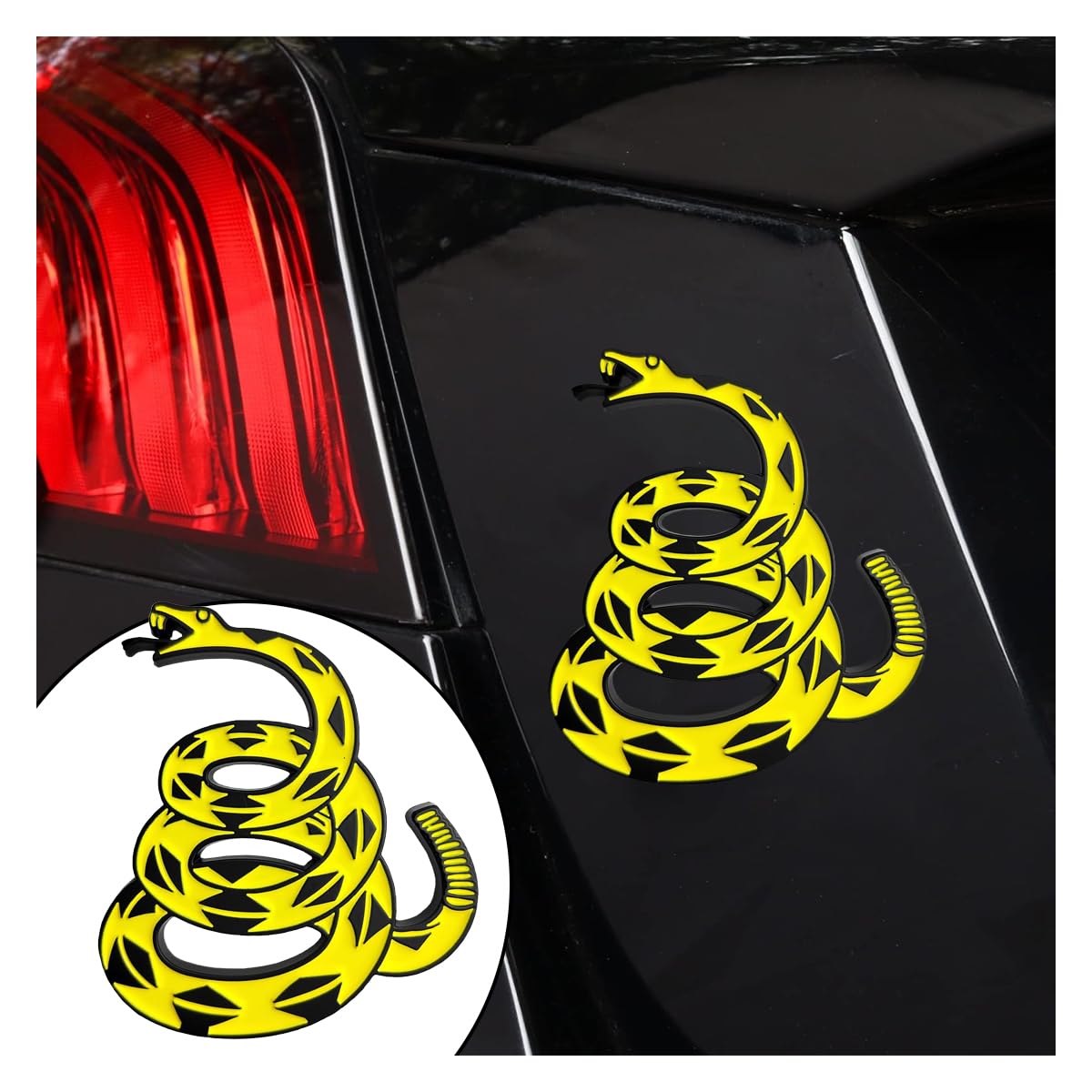 Dont Tread on Me Metal Rattlesnake Car Sticker Decal - Marine Gadsden ...