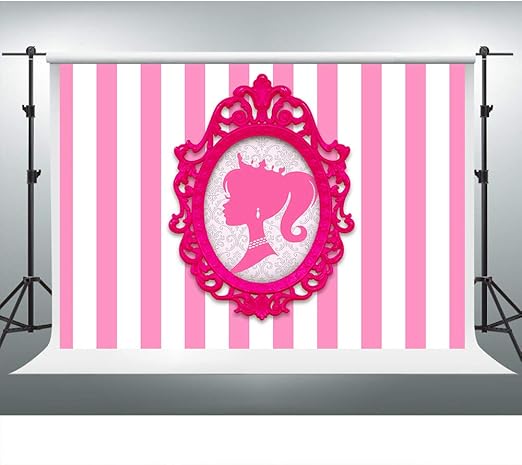 Customized Barbie Photography Backdrop for Party,7x5FT: Amazon.co.uk ...