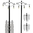 Amazon.com: JACKYLED Outdoor String Light Pole 2 Pack , Adjustable 9FT ...