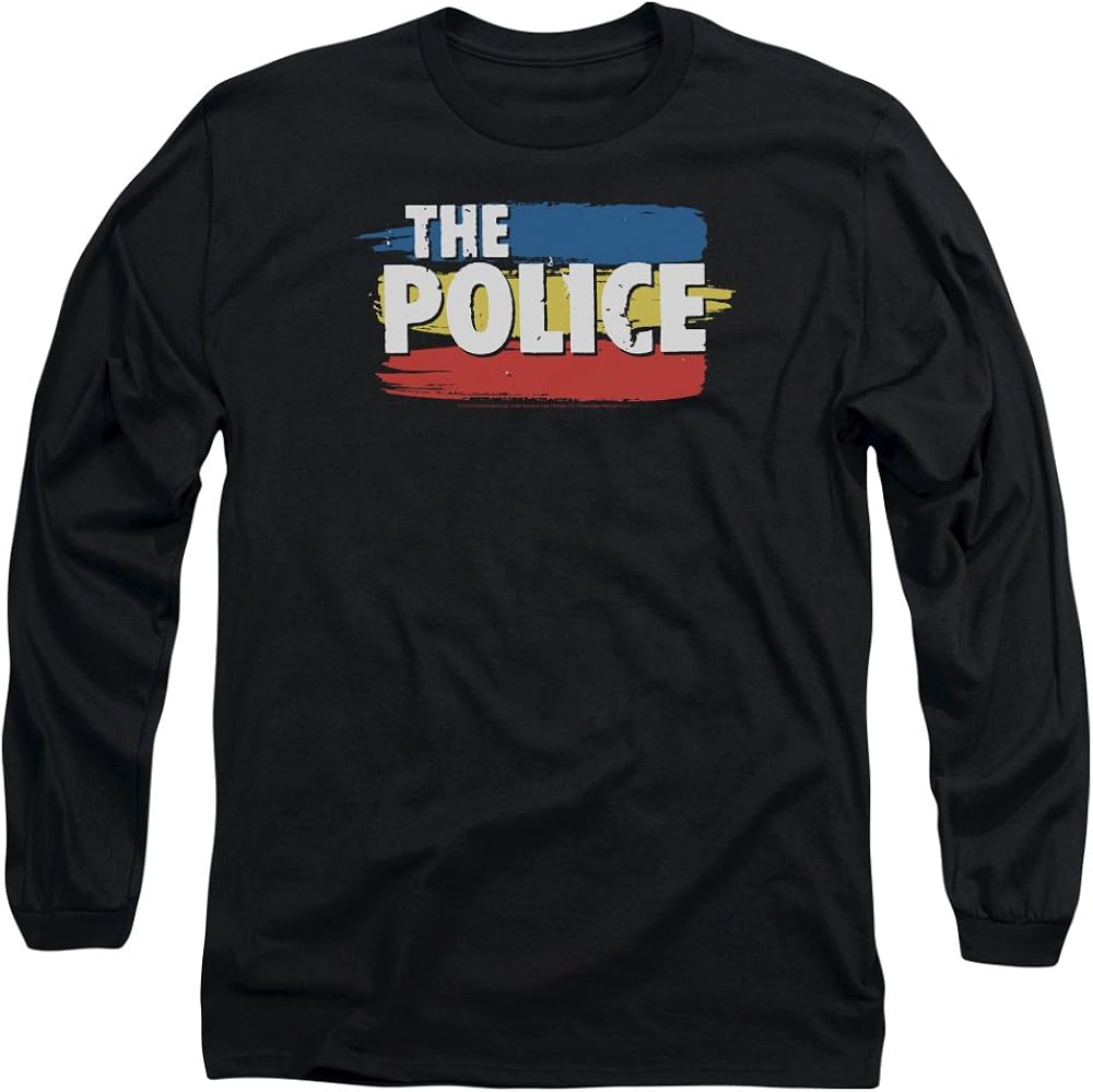 The Police - Mens Three Stripes Logo Long Sleeve T-Shirt: Amazon.co.uk ...