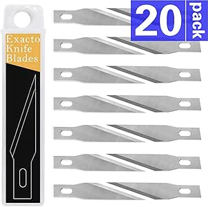 Amazon.com: 20PCS Exacto Knife Blades, SK5 Carbon Steel #11 Refill ...