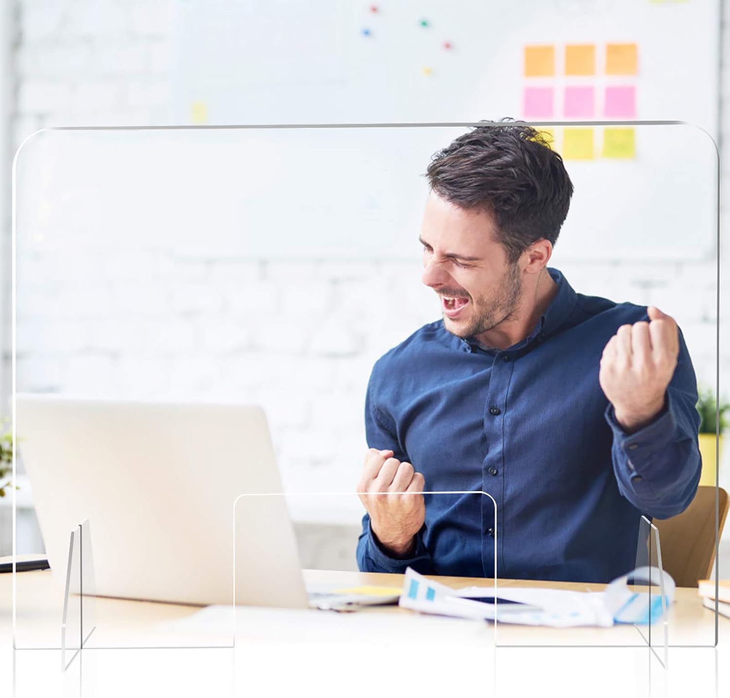 E-Sovinia 86 * 66cm Professional Perspex Screen Sneeze Guard for ...