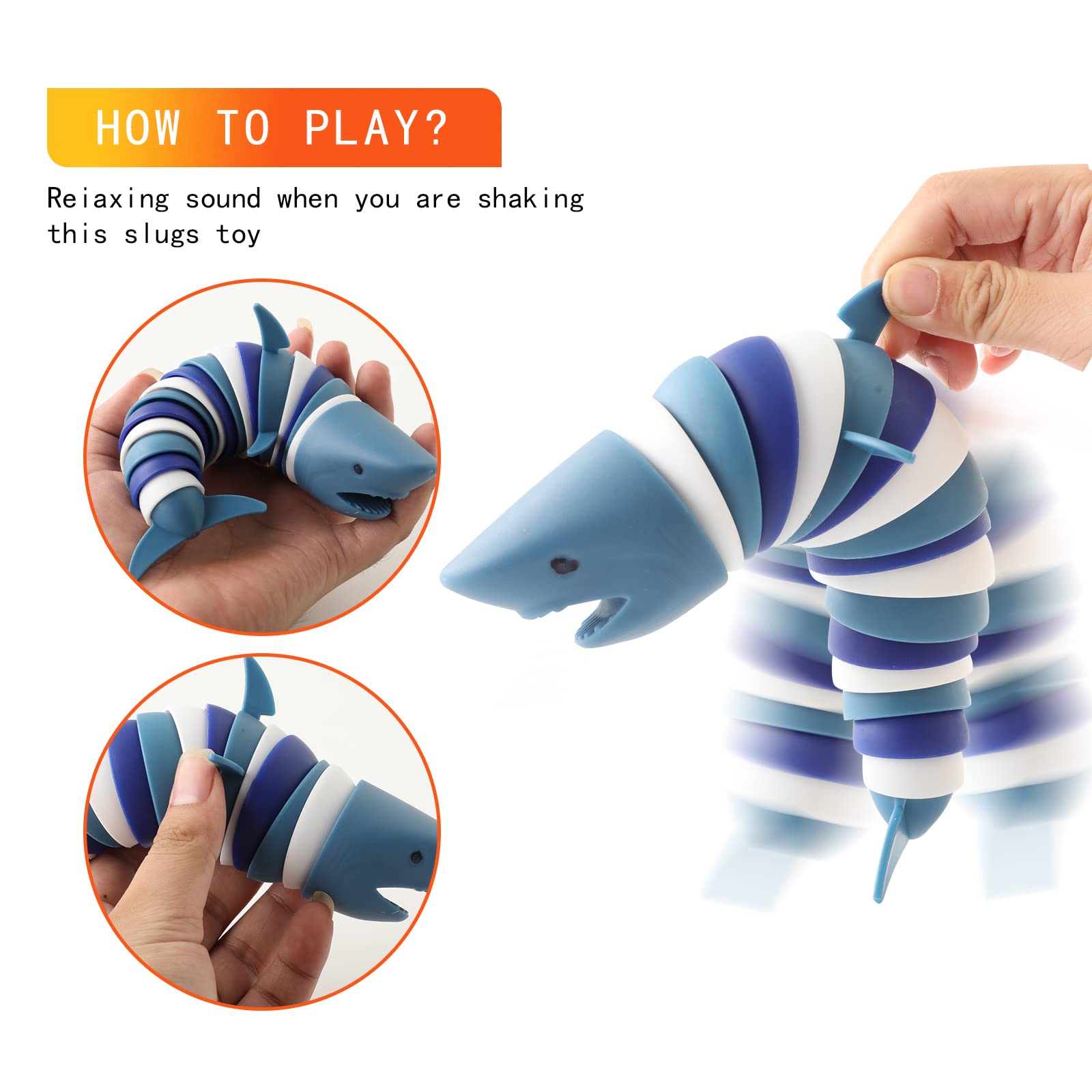 Mua Fidget Slug Toy,3D Articulated Stretch Shark Stress Reliever Hand ...