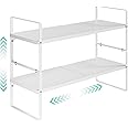 Amazon.com: jkxoo 2Pack Expandable Cabinet Shelf Organizers, Stackable ...