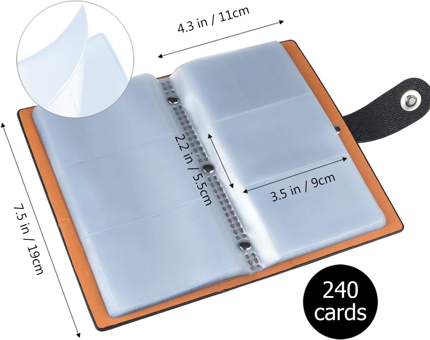 HOGAR AMO Business Card Books with Magnetic Closure PU Leather Name ...