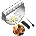 Amazon.com: Garlic Press Rocker Stainless Steel, Garlic Mincer Tool ...