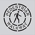 Amazon.com : Circular Pedestrian Walkway Crossing Symbol 18 Inch ...