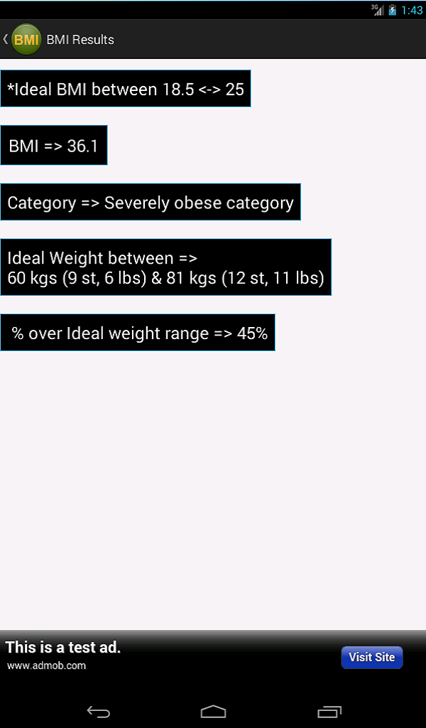 Smart BMI Calculator:Amazon.fr:Appstore for Android