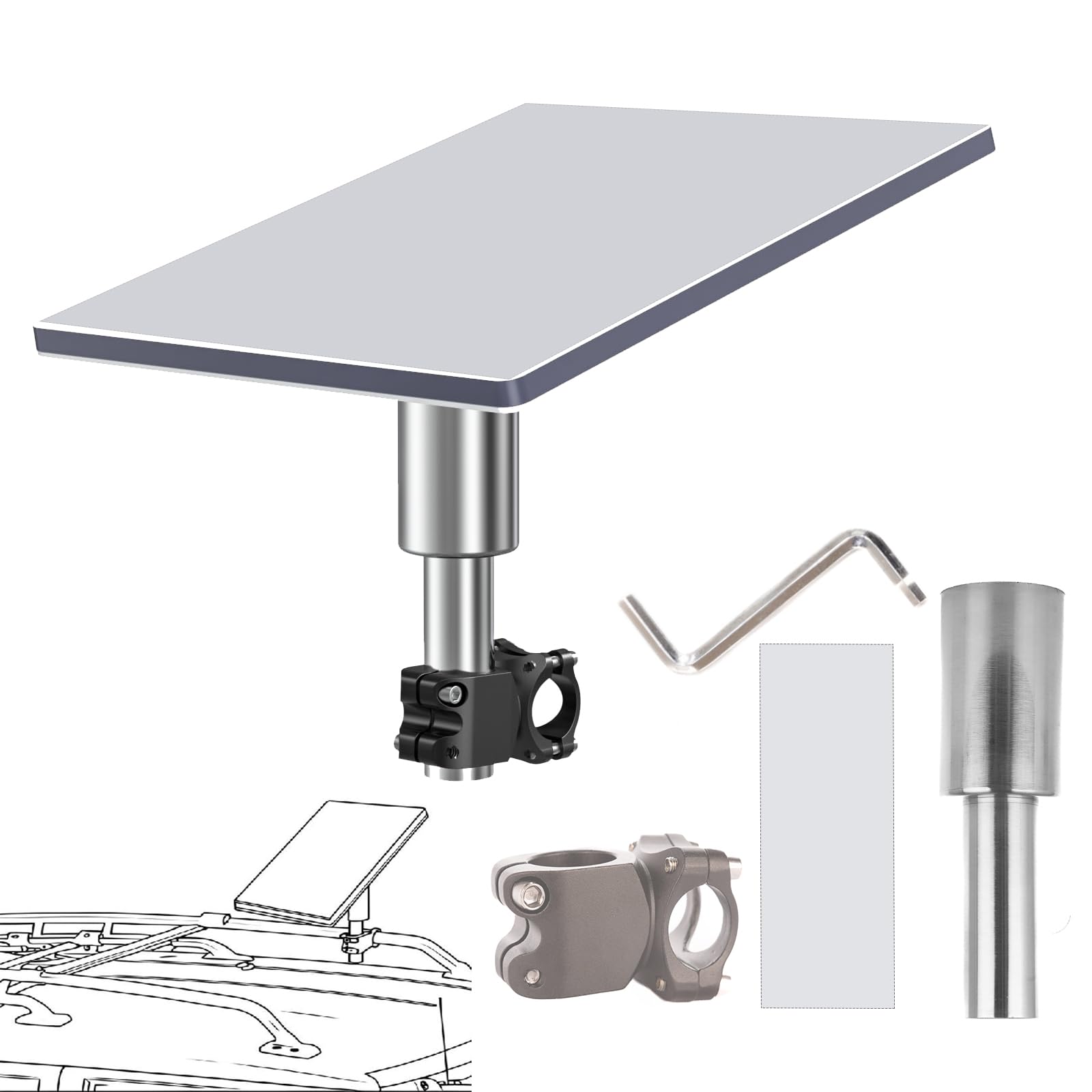 Ecomlively Starlink Mini Kickstand, Starlink Mini Pole Mount Compatible ...