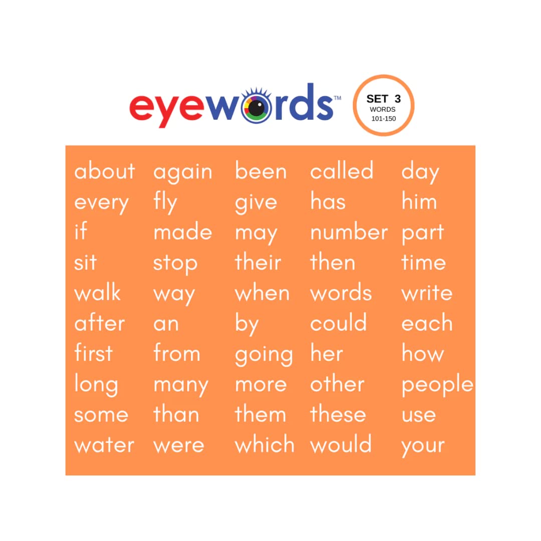 Mua Multisensory Sight Word & Phonics Flash Cards, Set 3 (High ...