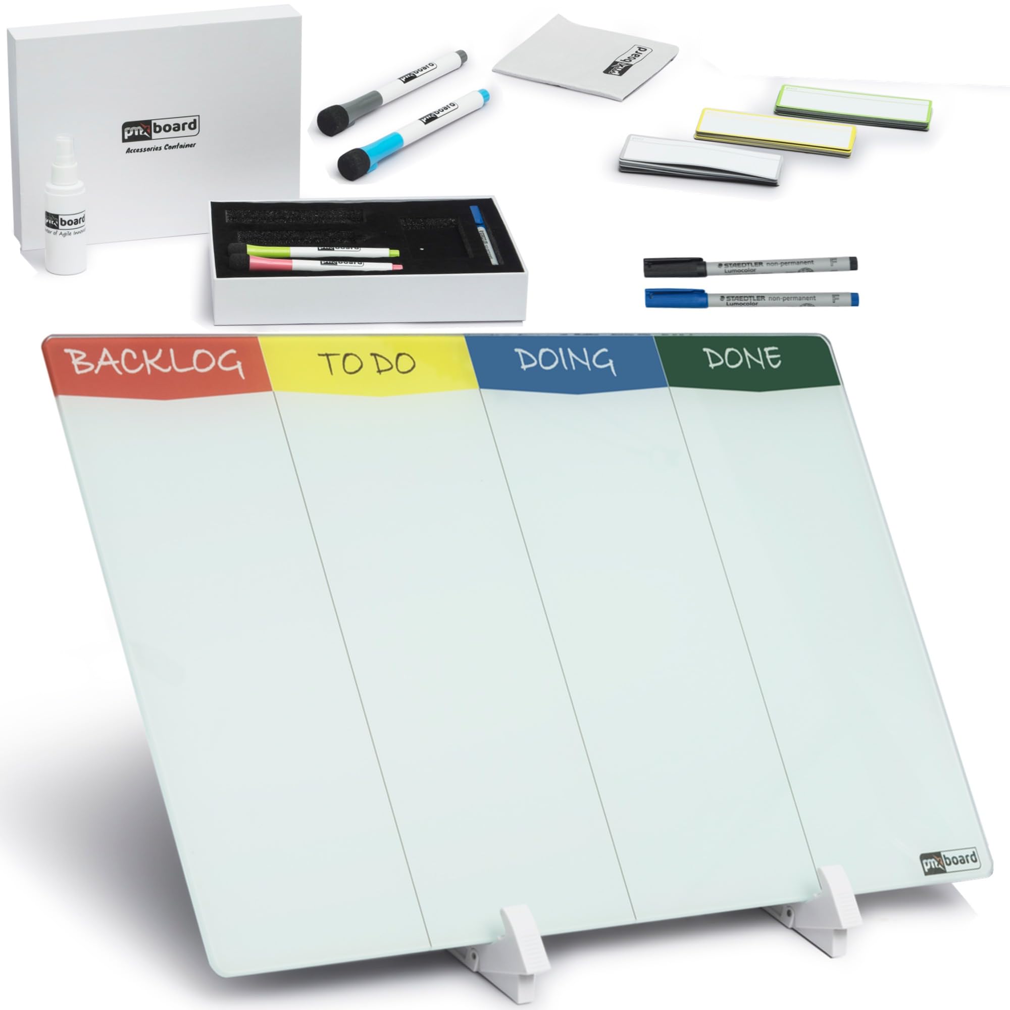 Mua pmxboard Double Sided Desktop Kanban WhiteBoard Set with Desk Stand ...