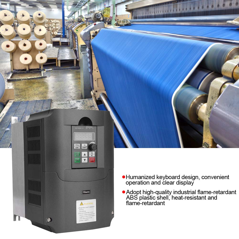 Variable Frequency Drive, VFD 7.5KW 220V AC Single Phase Input 3-Phase ...