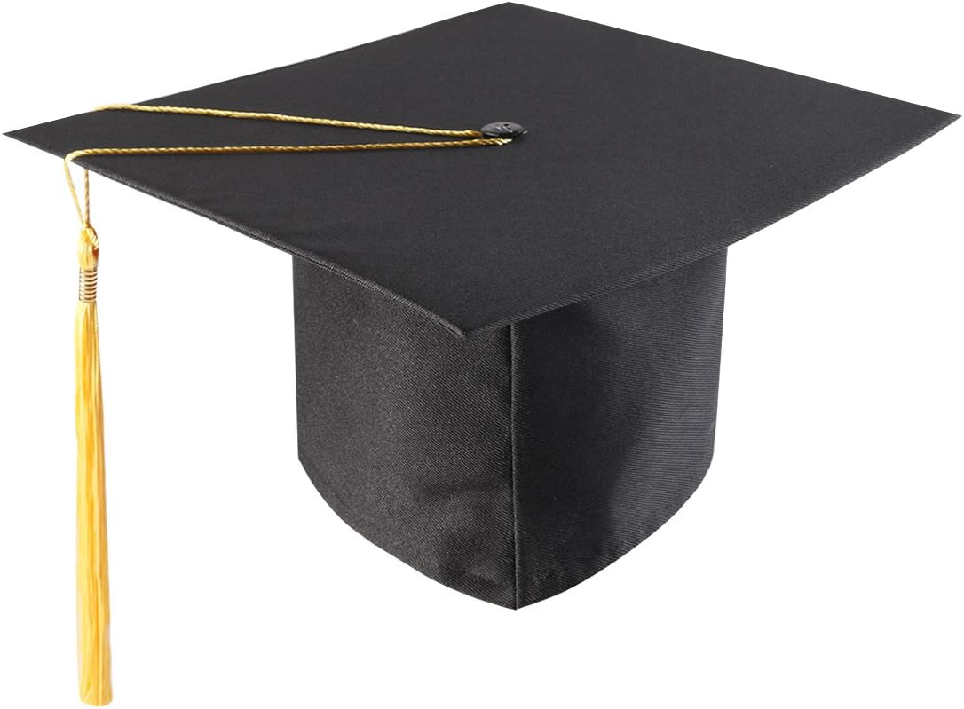 Amosfun Adjustable Unisex Matte Adult Graduation Cap Student Mortar ...