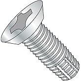 Small Parts 0202FPU Steel Thread Cutting Screw, Zinc Plated, 82 Degree ...