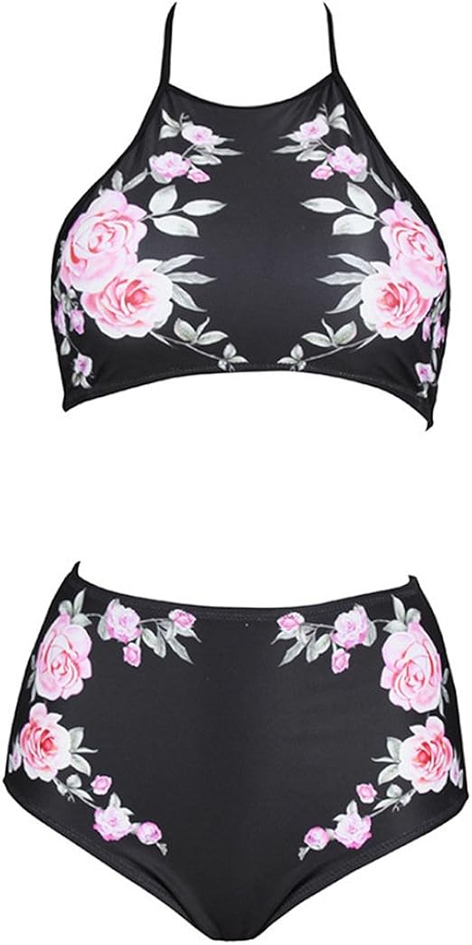 iShine Women Bikini Sets Plus Size Sports Swimwear High Waisted Bathing ...