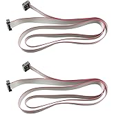 Amazon.com: LIANSHU 2Pack Flat Ribbon Cable 2.54mm Pitch 2 Row 10 Pin Female to Female Wires IDC ...