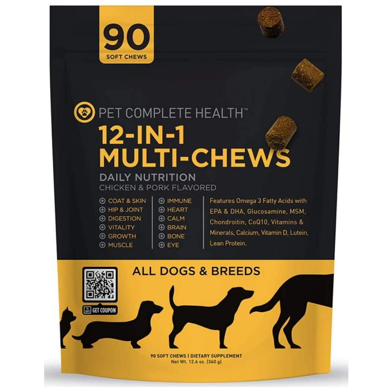 Buy PET COMPLETE |12-in-1 Multi-ent Chews | Daily tion | Pet Treat ...