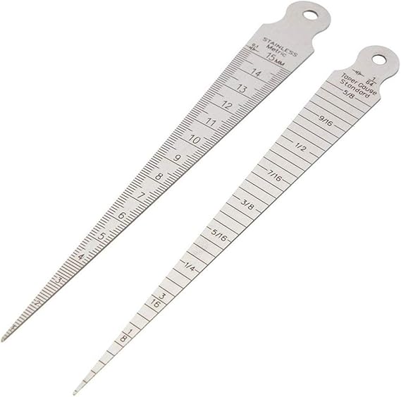 Taper Gage 1-15mm Stainless Metric & Imperial Double Reading Taper ...